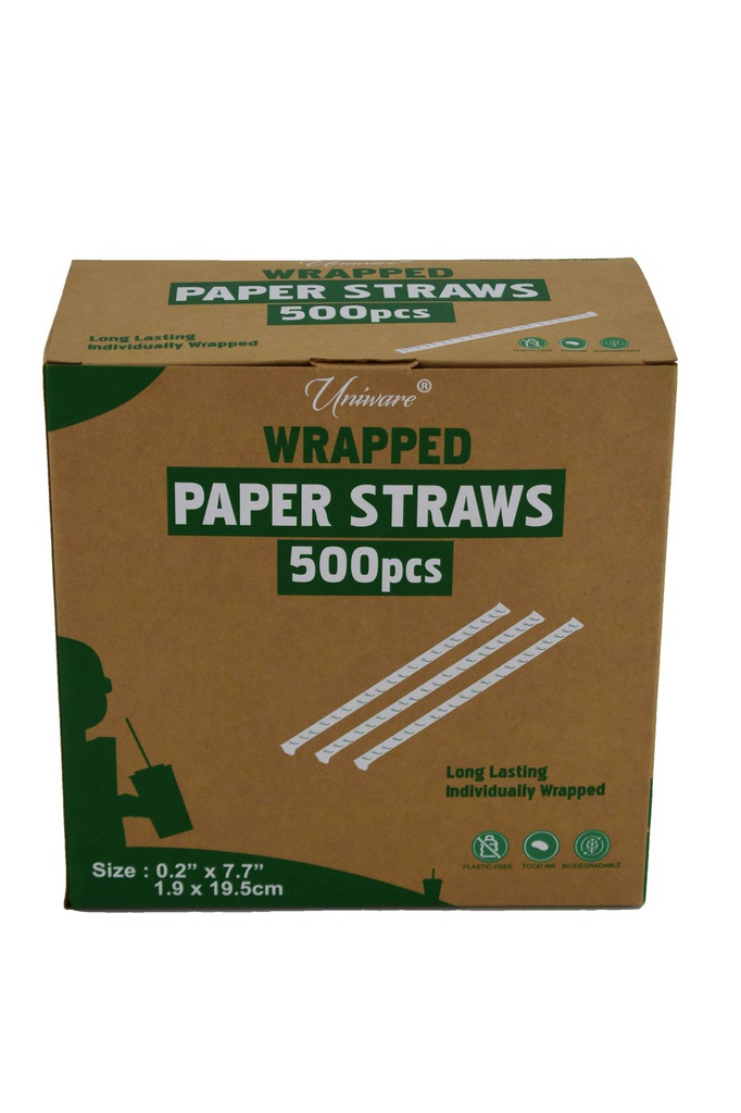 [ST500] 500 pc Wrapped Paper Straw Pack (10 pcs/ctn) | Uniware B2B ...